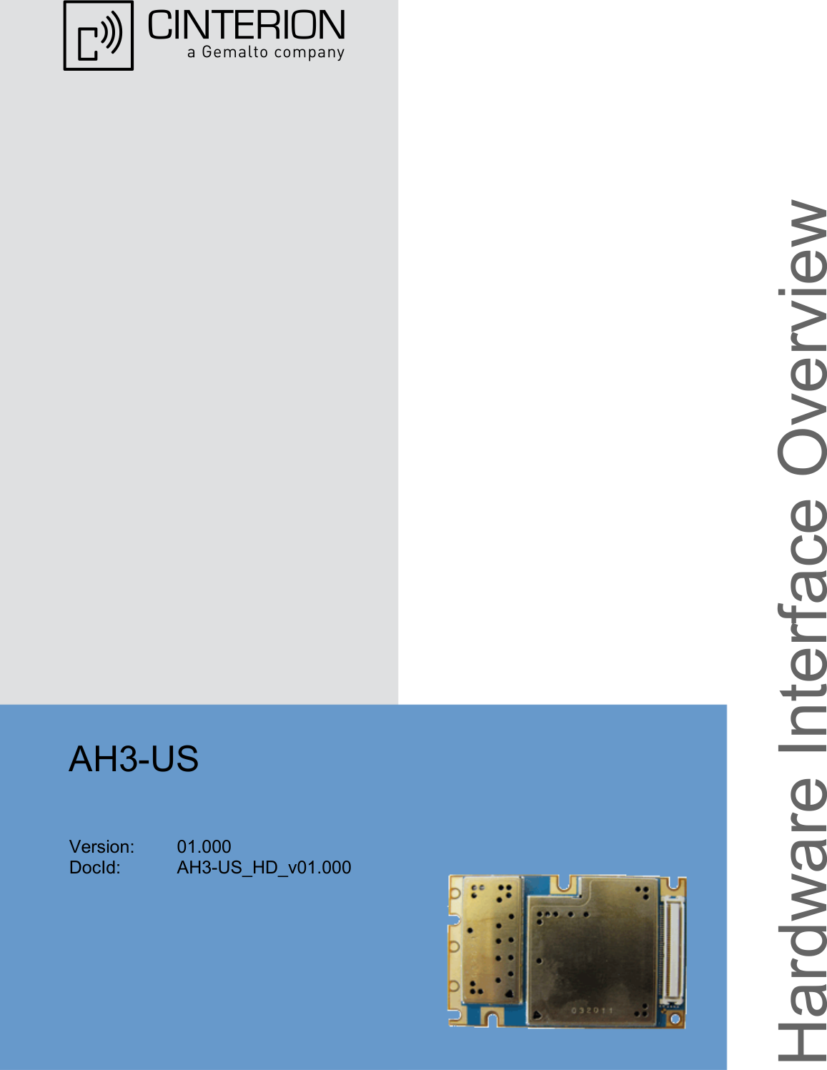 THALES DIS AlS Deutschland AH3-US GSM/GPRS/UMTS/HSPA Module User Manual hid
