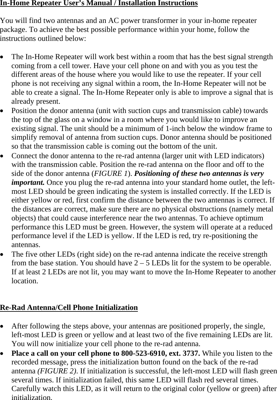 TRL Technologies BDA1900-1 In-Home Repeater User Manual Exhibit D Users ...
