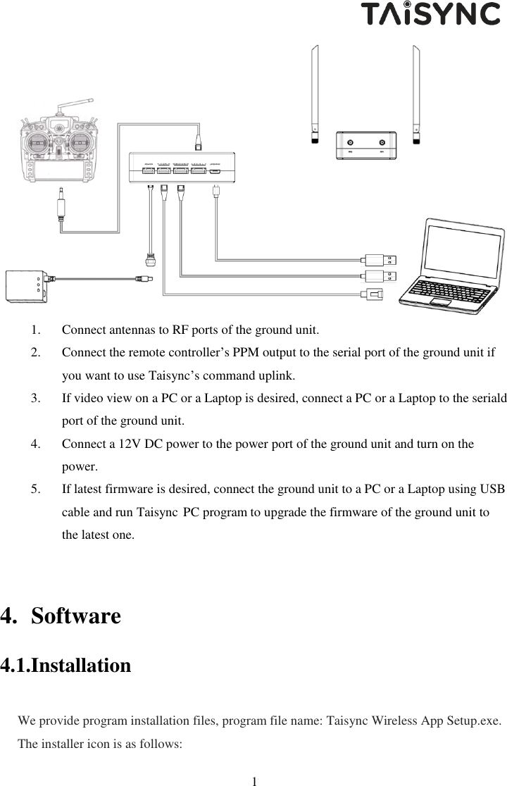 Taisync Technology T18V12110 2.4GHz HD Wireless Link User Manual