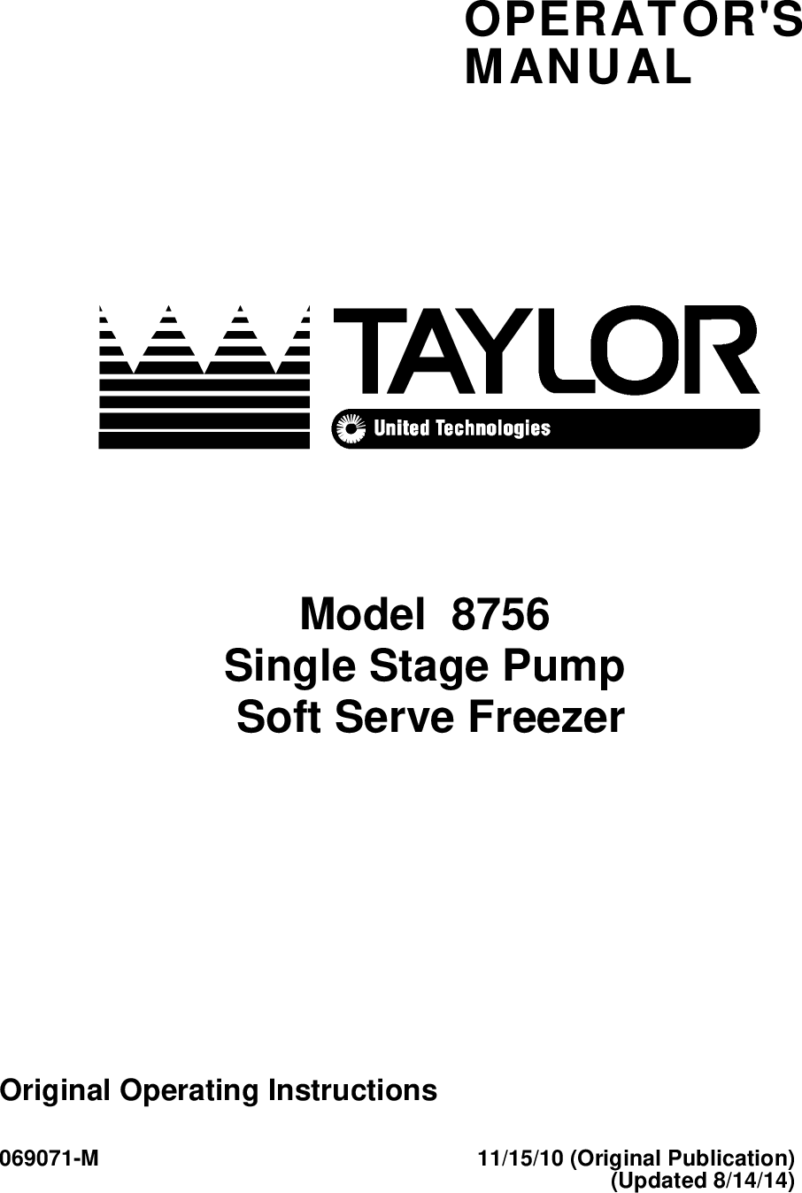 Taylor 8756 User Manual To The A465c5cc 0760 4631 9e32 492c994fc7dc