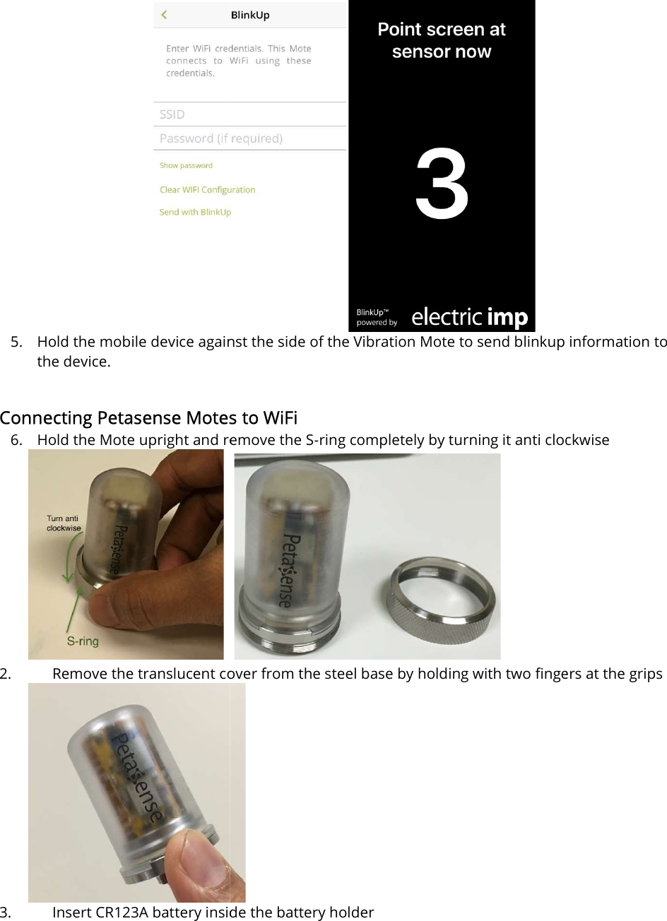 TechMille 00061 Vibration Mote User Manual Petasense UserManualx