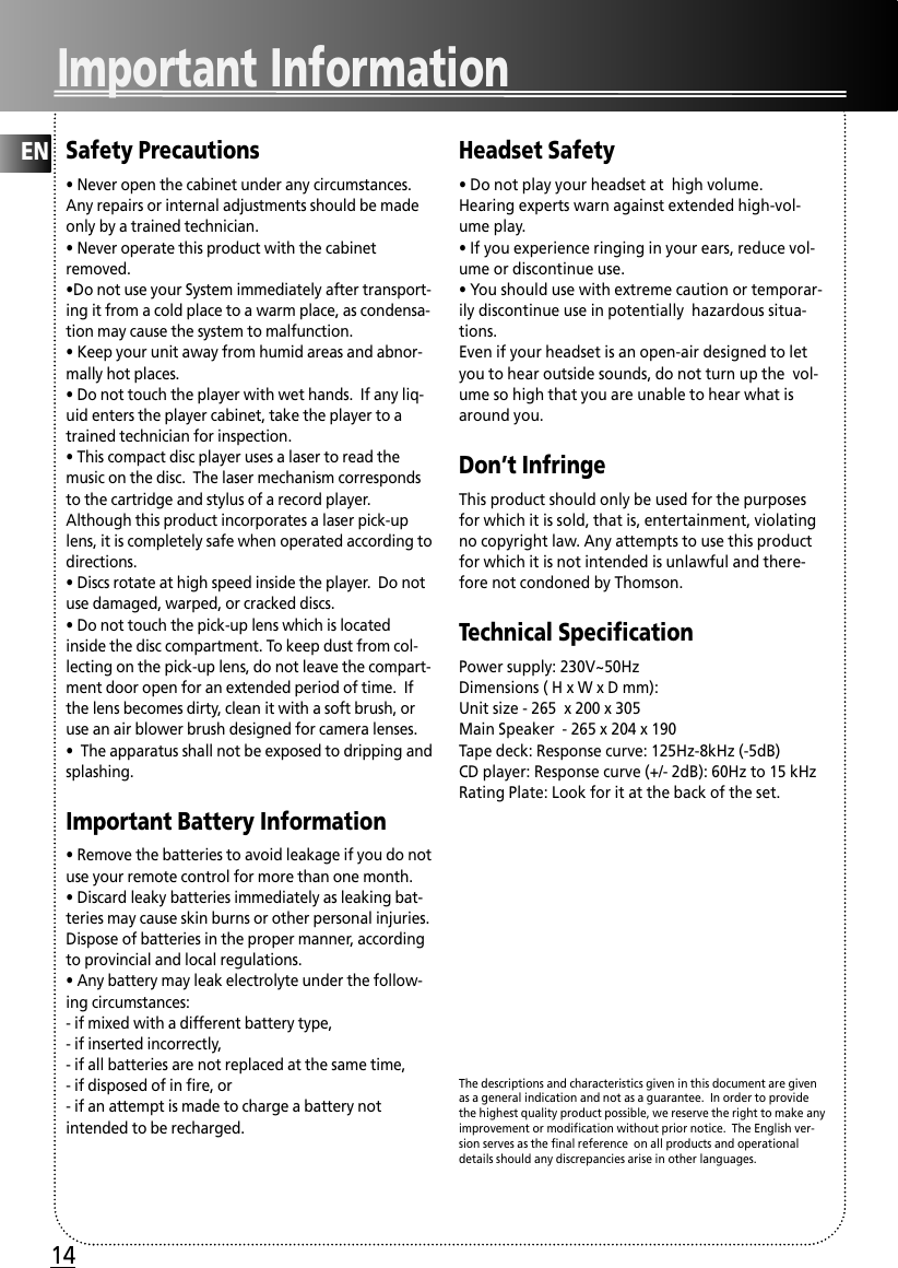 Technicolor Thomson Cs500 Users Manual EN