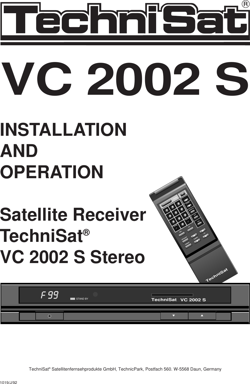 Technisat Vc 2002 S Users Manual