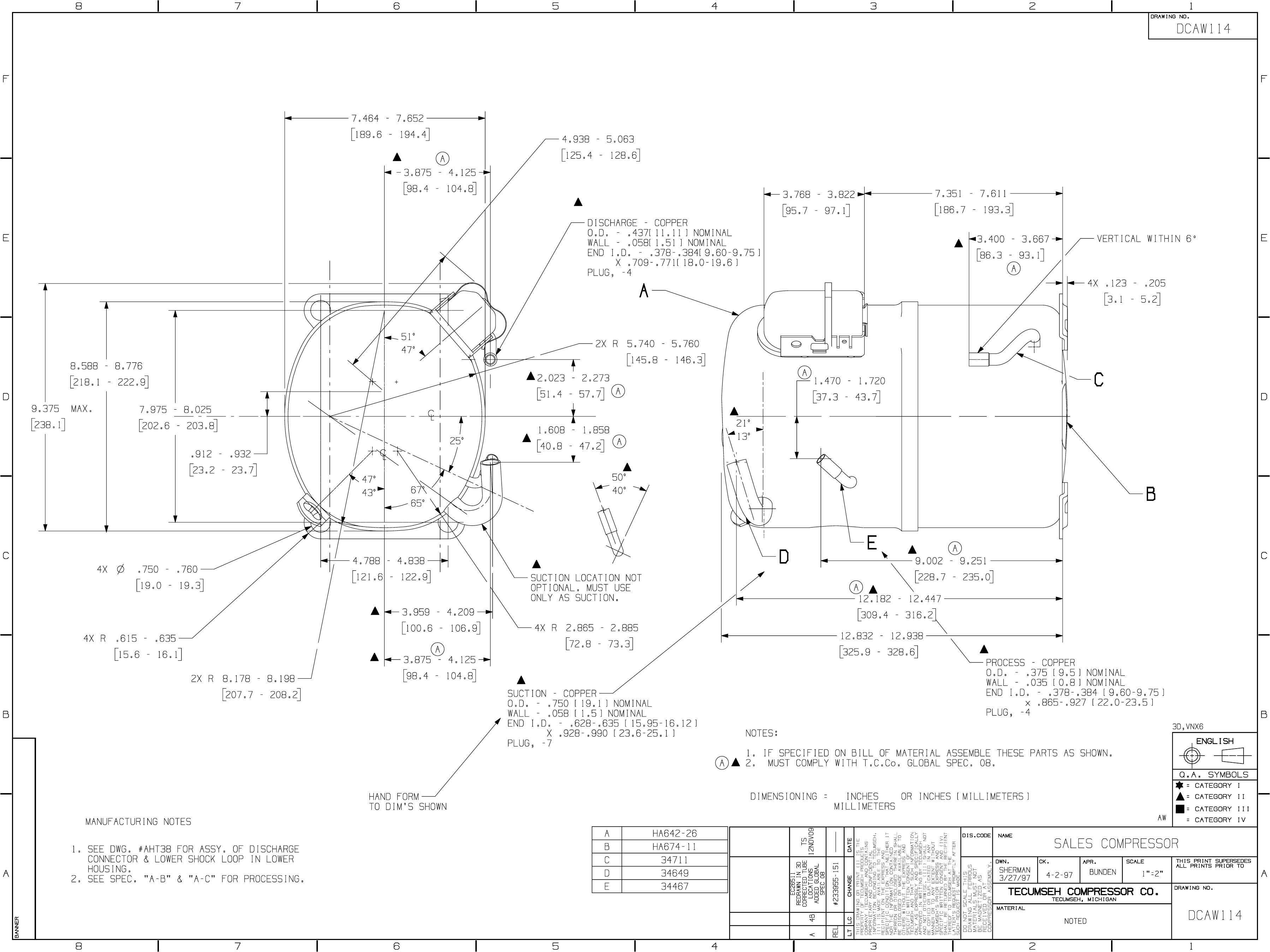 Tecumseh Awa2450Zxd Drawing Data