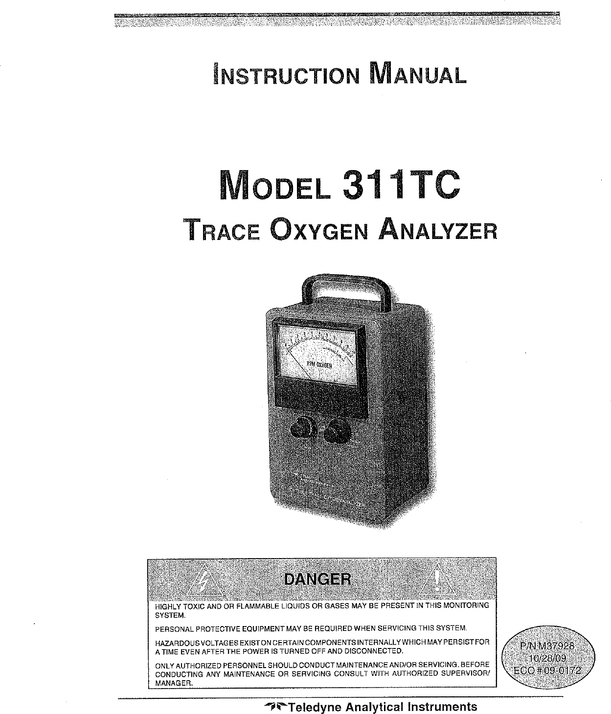 Teledyne 311Tc Users Manual