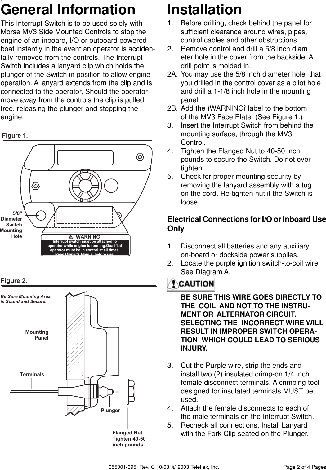 Teleflex Marine 311482 001 Users Manual 055001_695