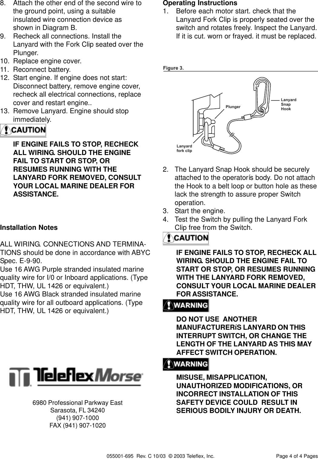 Teleflex Marine 311482 001 Users Manual 055001_695