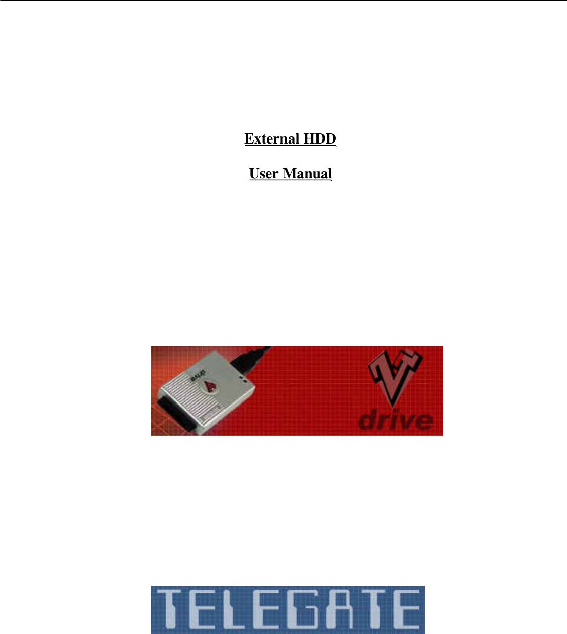 Telegate VDRIVE External HDD User Manual