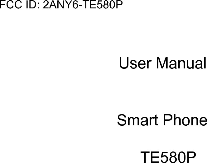 Telo Systems TE580P Smart Phone User Manual E1 6