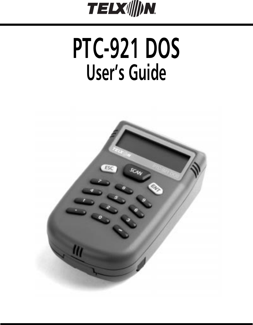 Telxon 24-LP Bar Code Scanner Transmitter User Manual Corel Ventura chp
