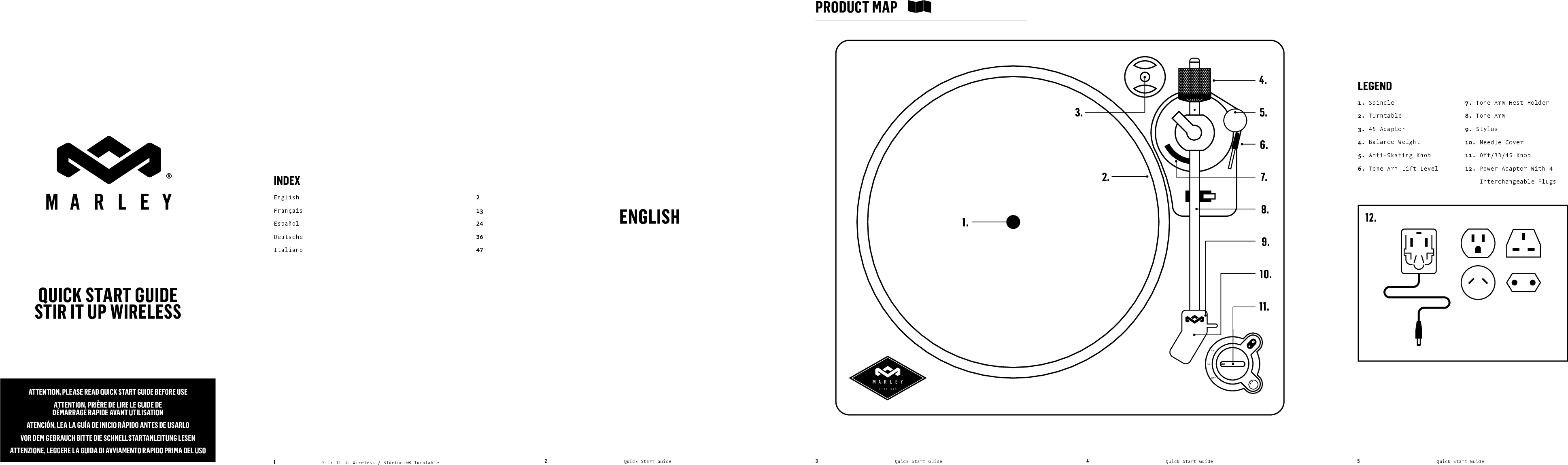 The House of Marley EMJT002 Stir it Up Wireless Turntable/Simmer Down ...