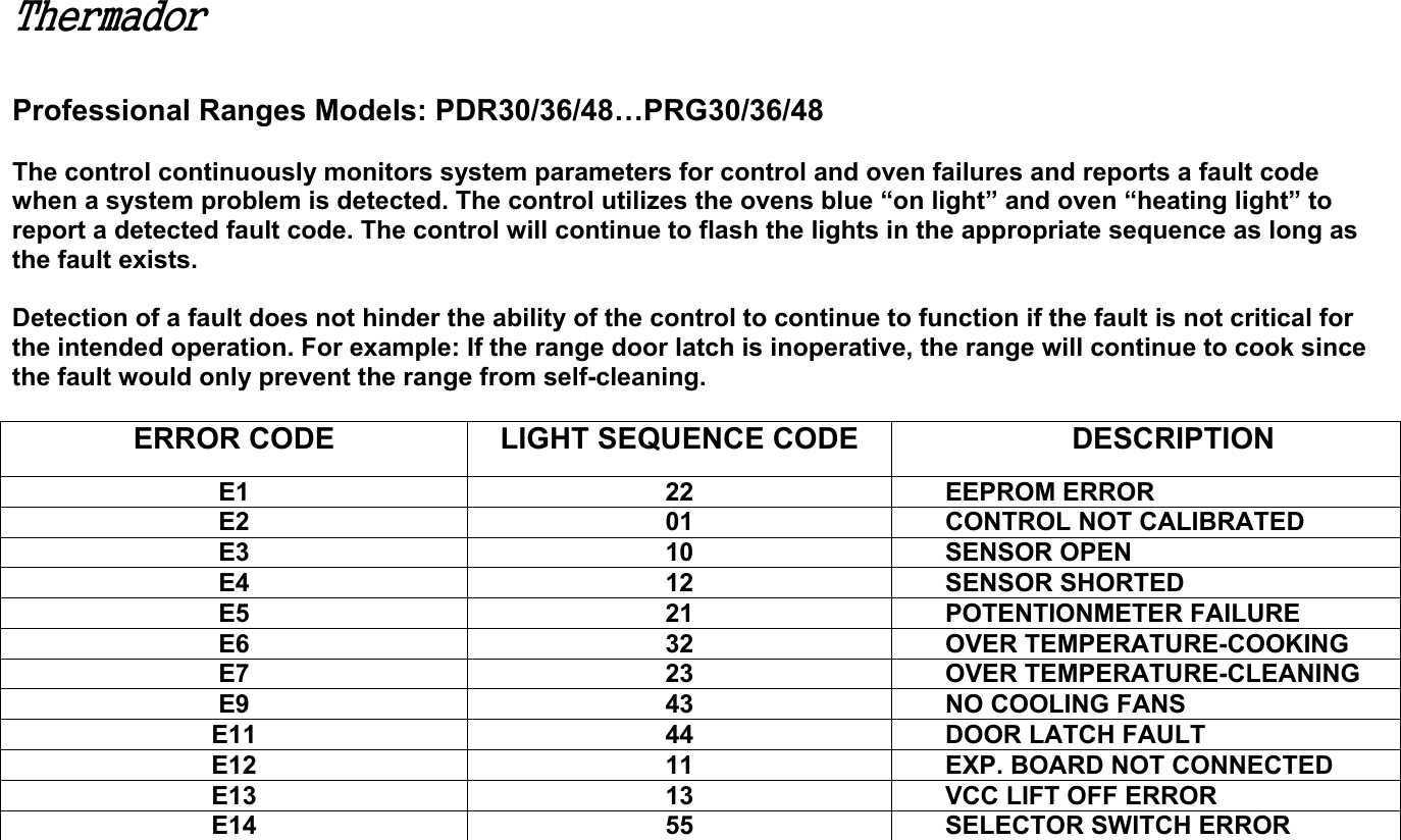 Thermador Range Pdr30 Users Manual Thermador Range Pdr30 Users Manual
