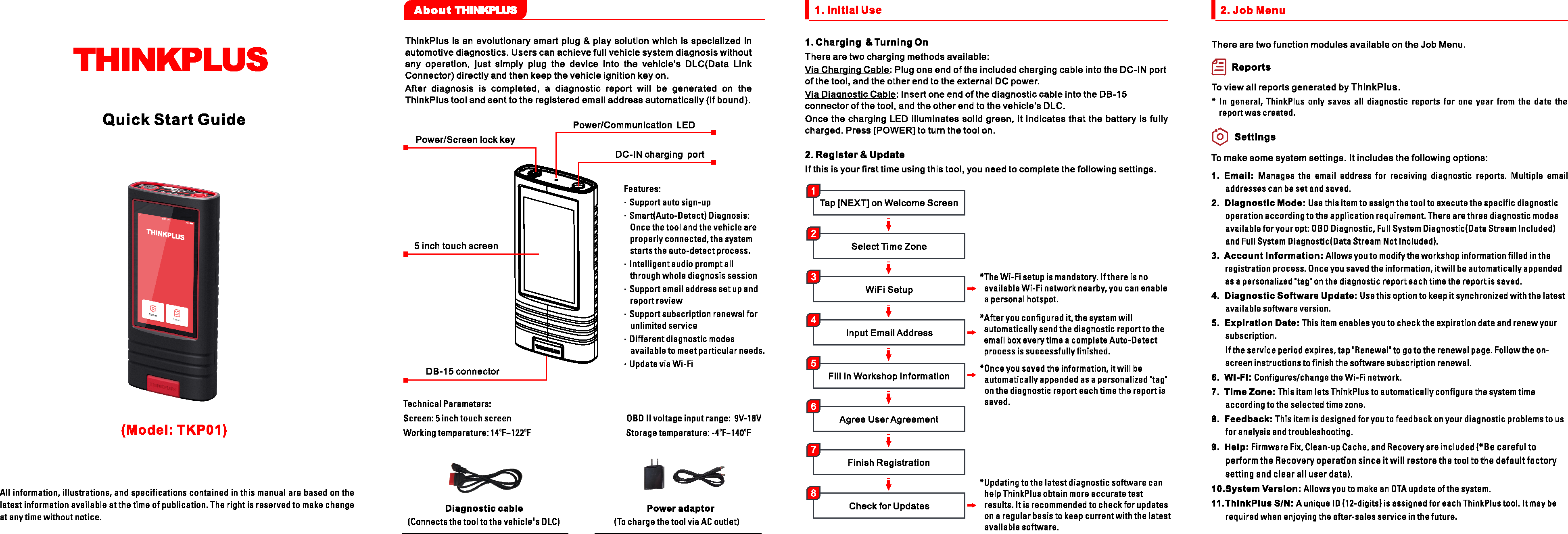 Thinkcar Tech THINKPLUS Automotive Quick Scan Tool User Manual ...