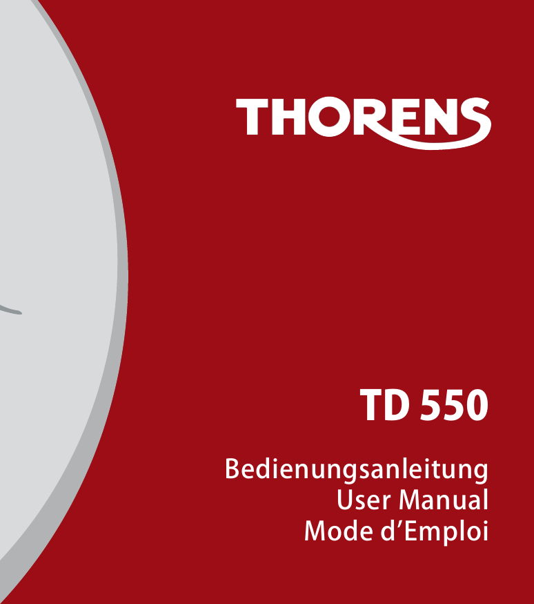 Thorens Td 550 Users Manual