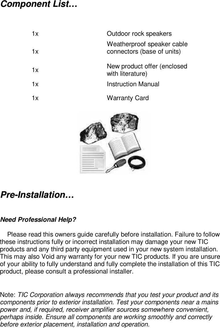 Tic Terra Forms Tfs6 Users Manual Instructions