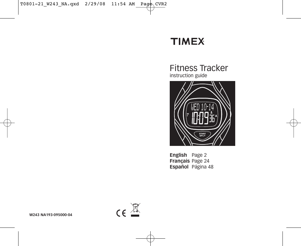Timex 193 095000 04 Users Manual T0801 21_W243_NA
