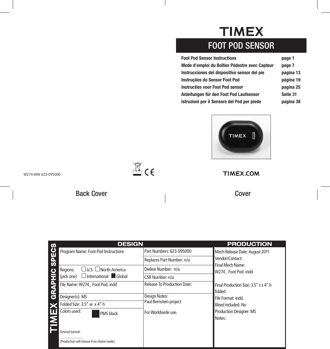 Timex Foot Pod Owner S Manual