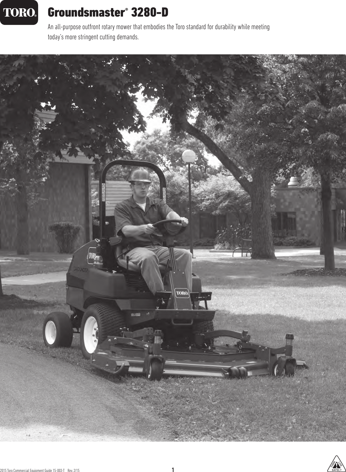 Toro Groundsmaster 3280 D 2Wd 30344 Specifications
