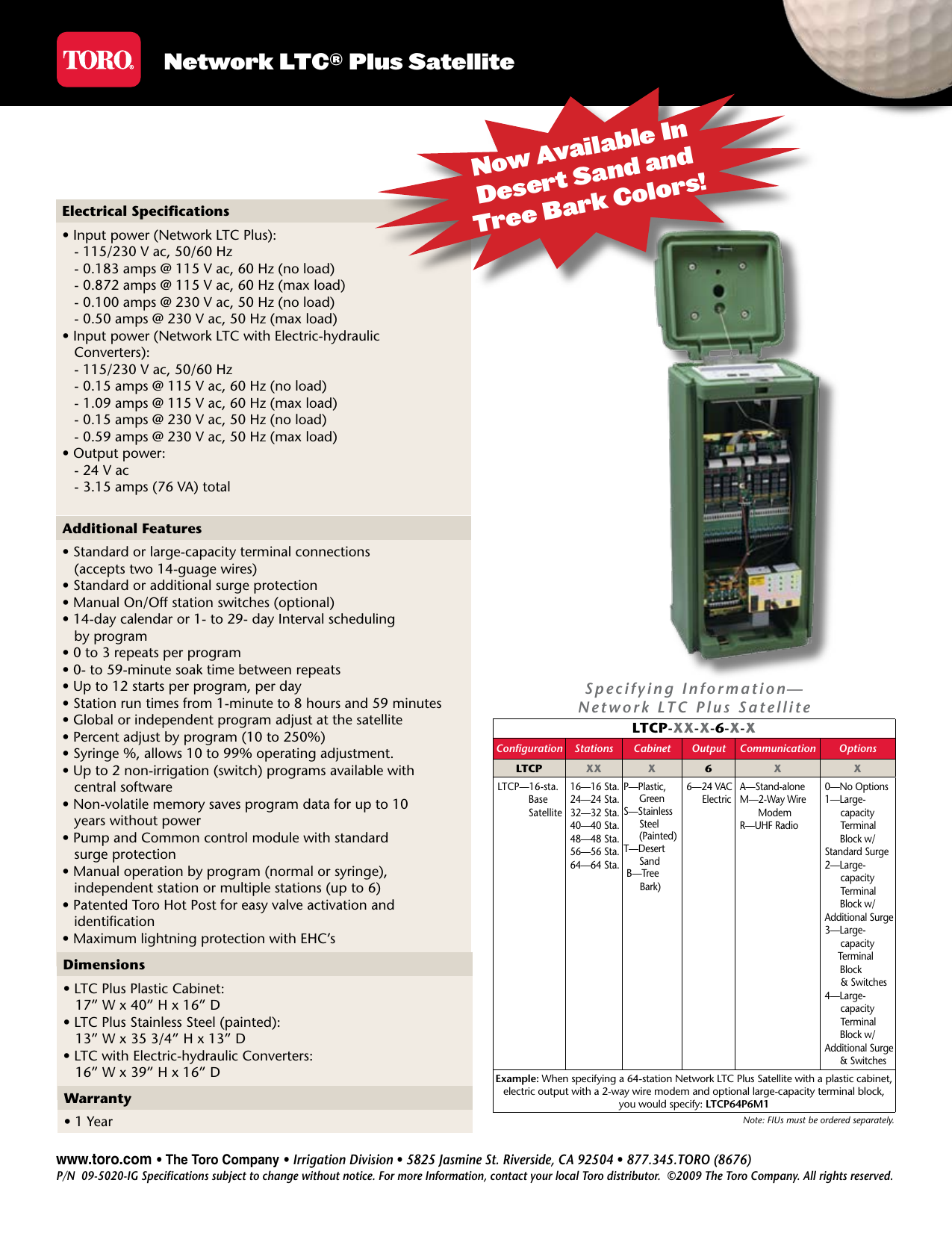 Toro Network Ltc Plus Product Literature