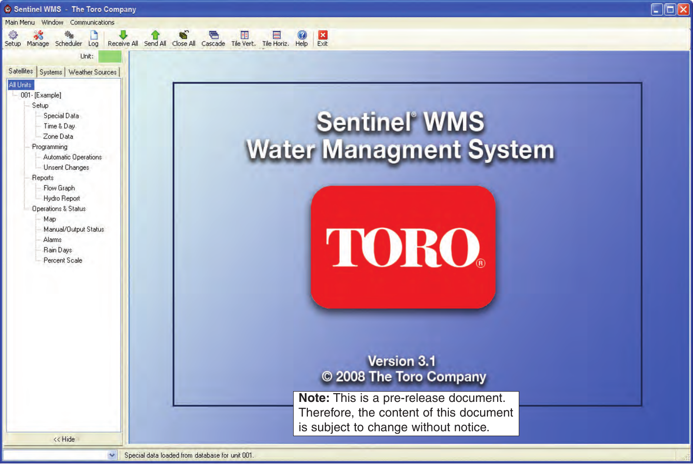 Toro Sentinel System Guide