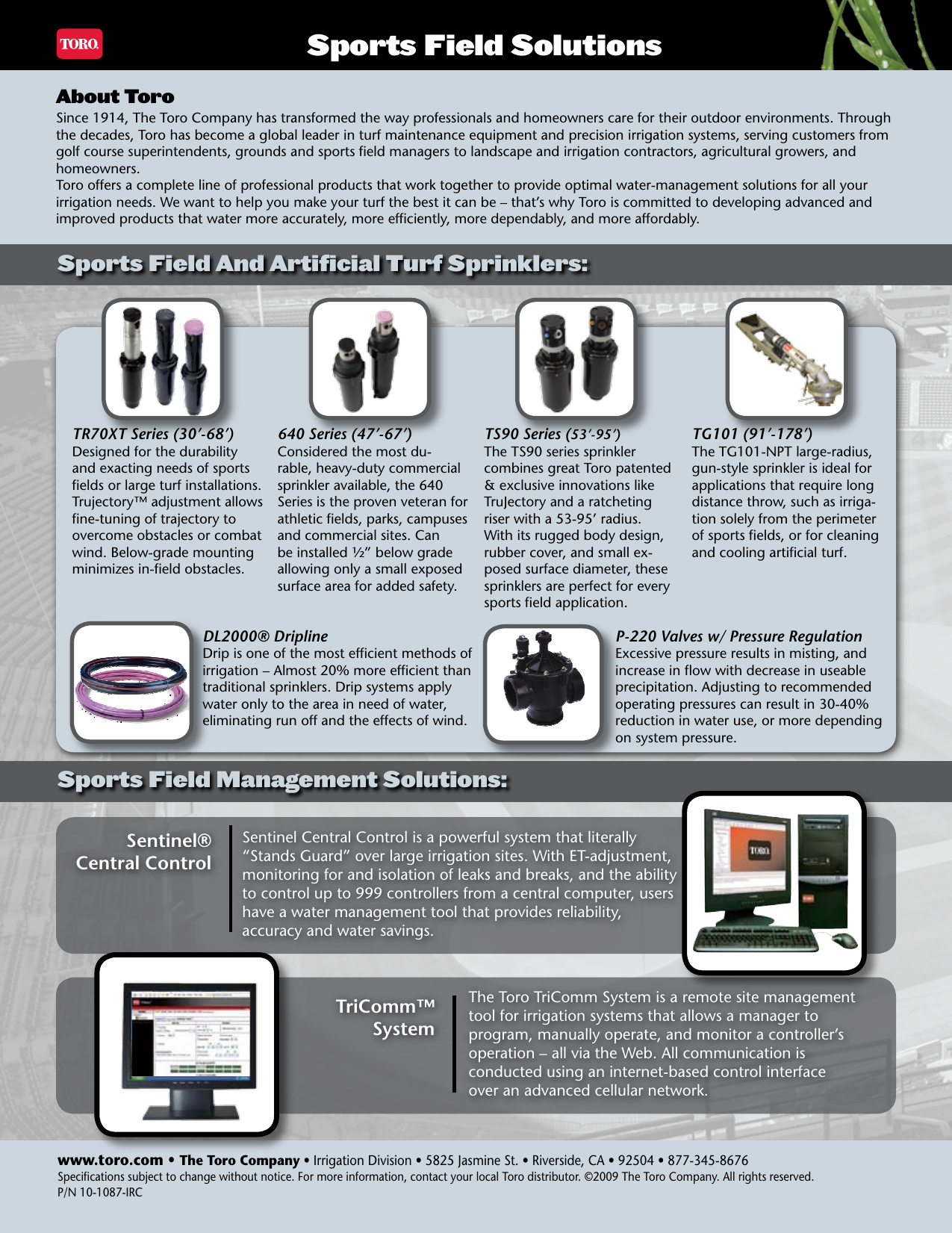 Toro Turf Guard Sensors Sell Sheet