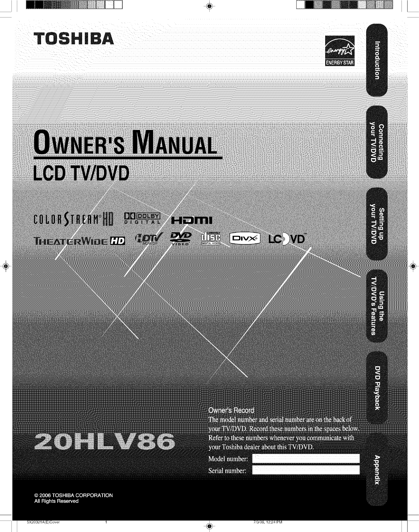 Manual For Toshiba Tv