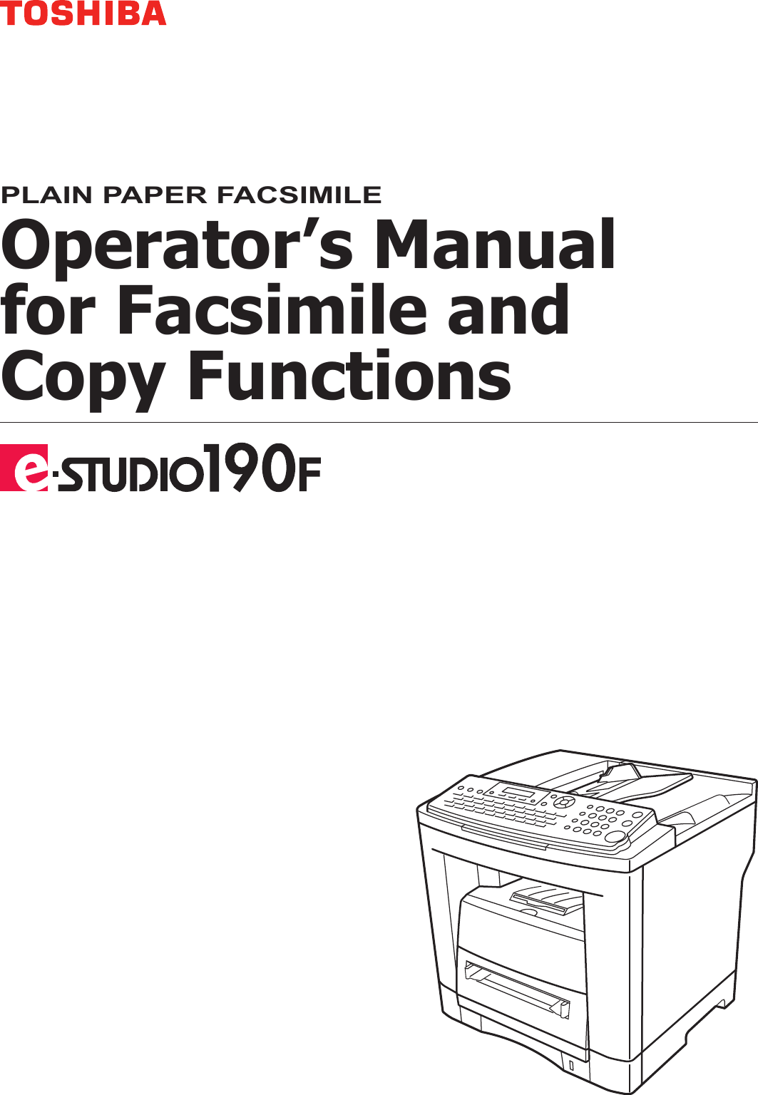 Toshiba 190F Users Manual