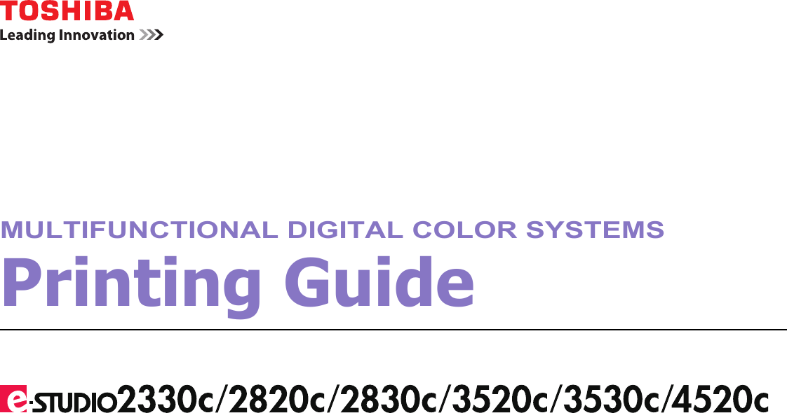 Toshiba E Studio 2330C Owners Manual