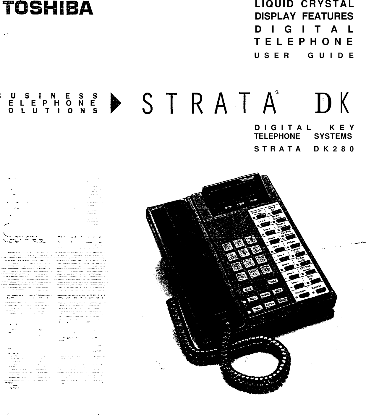 Toshiba Strata Dk280 Users Manual