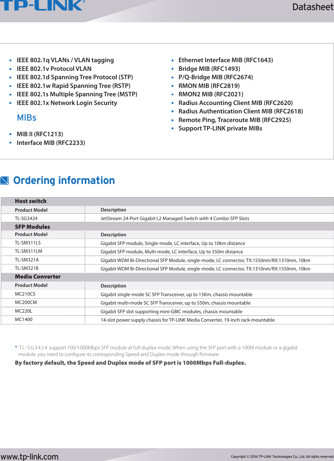TL SG3424 2.0 V2 Datasheet