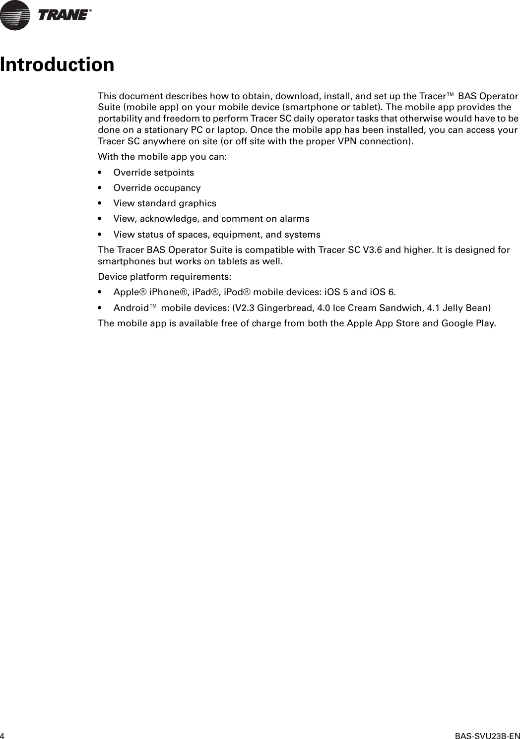 Trane Bas Svu23B En Users Manual SVU23