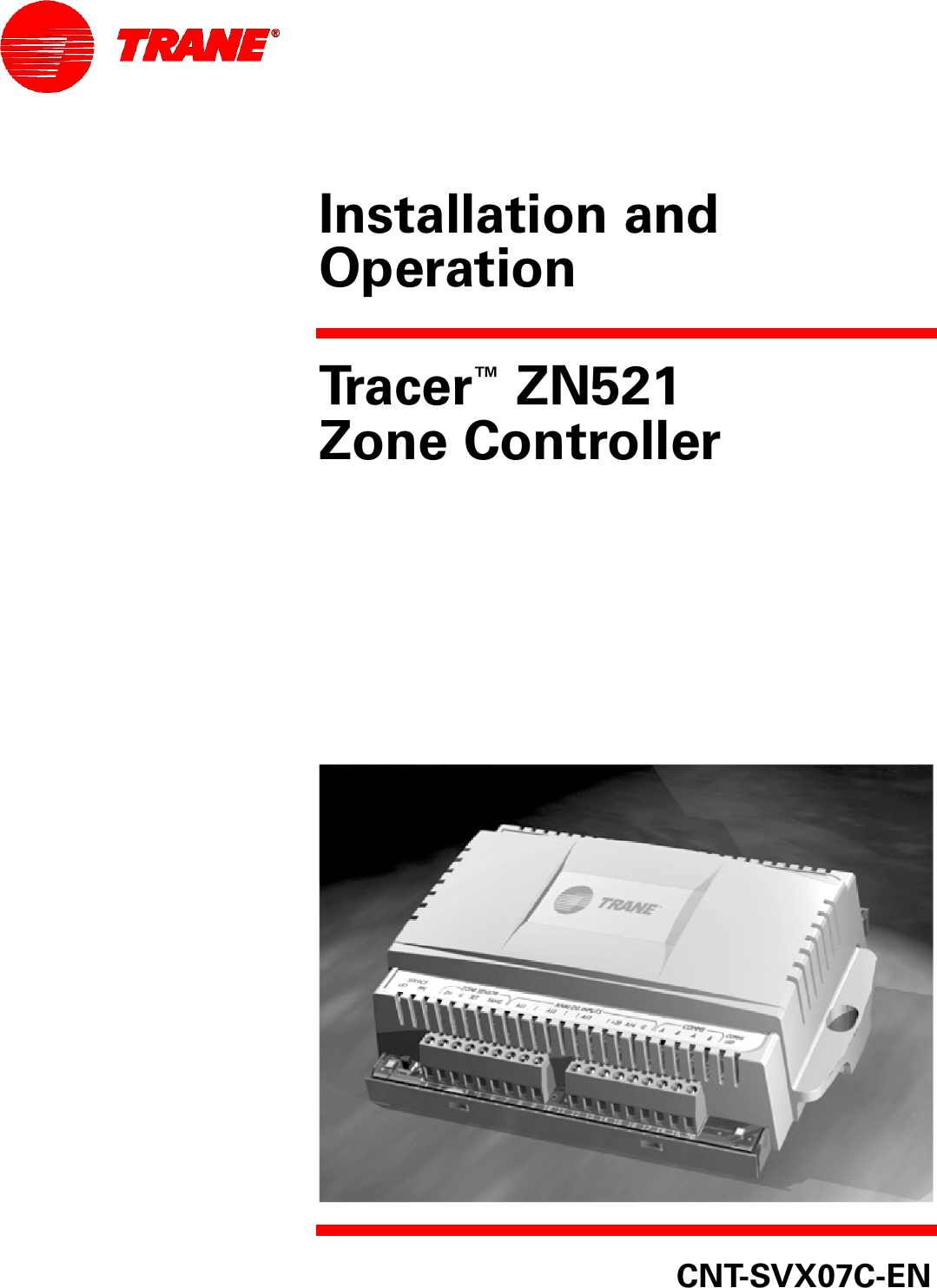 Trane Cnt Svx07C En Users Manual ZN.521 Book File