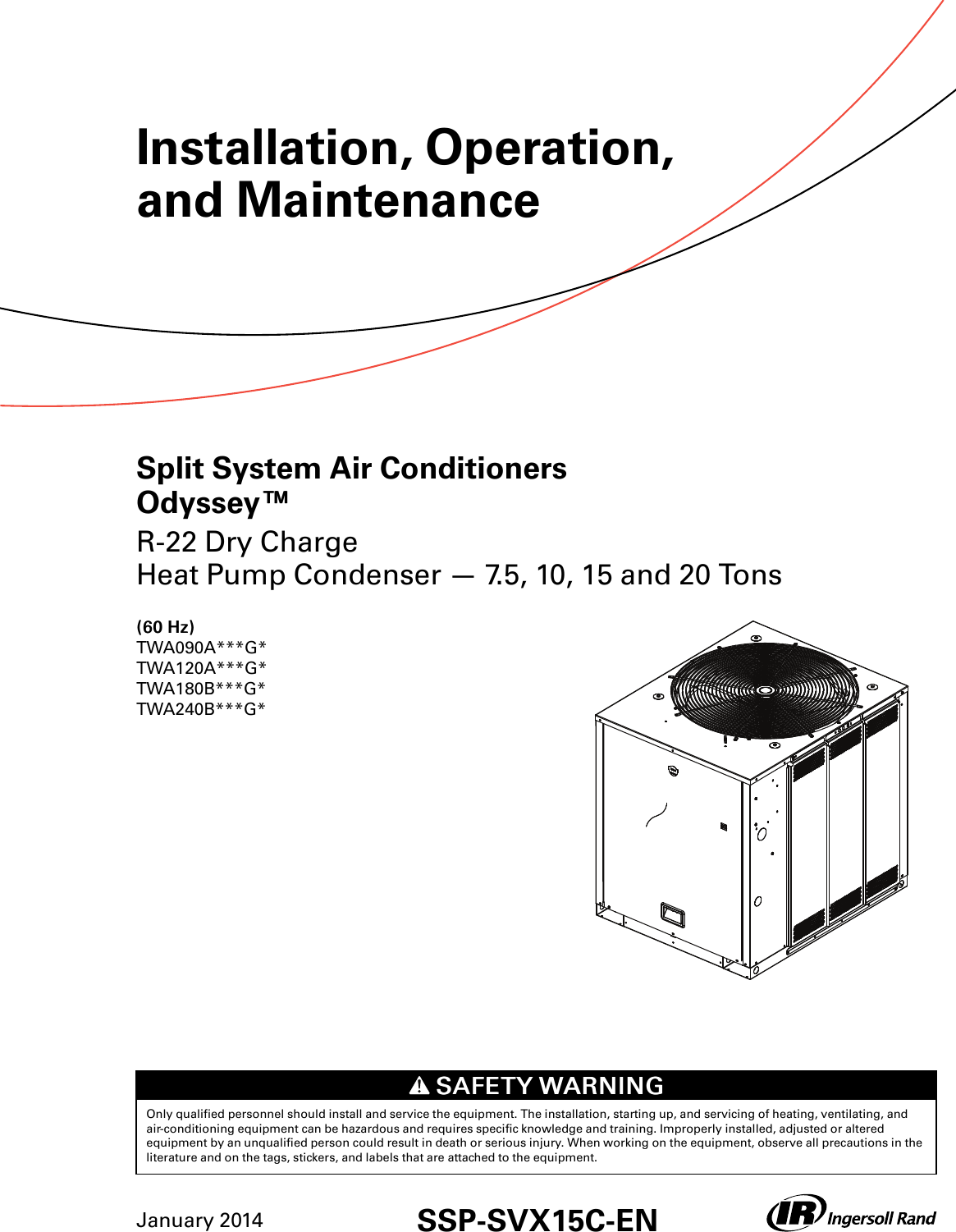 Trane Odyssey 6 To 25 Tons Installation And Maintenance Manual Split ...