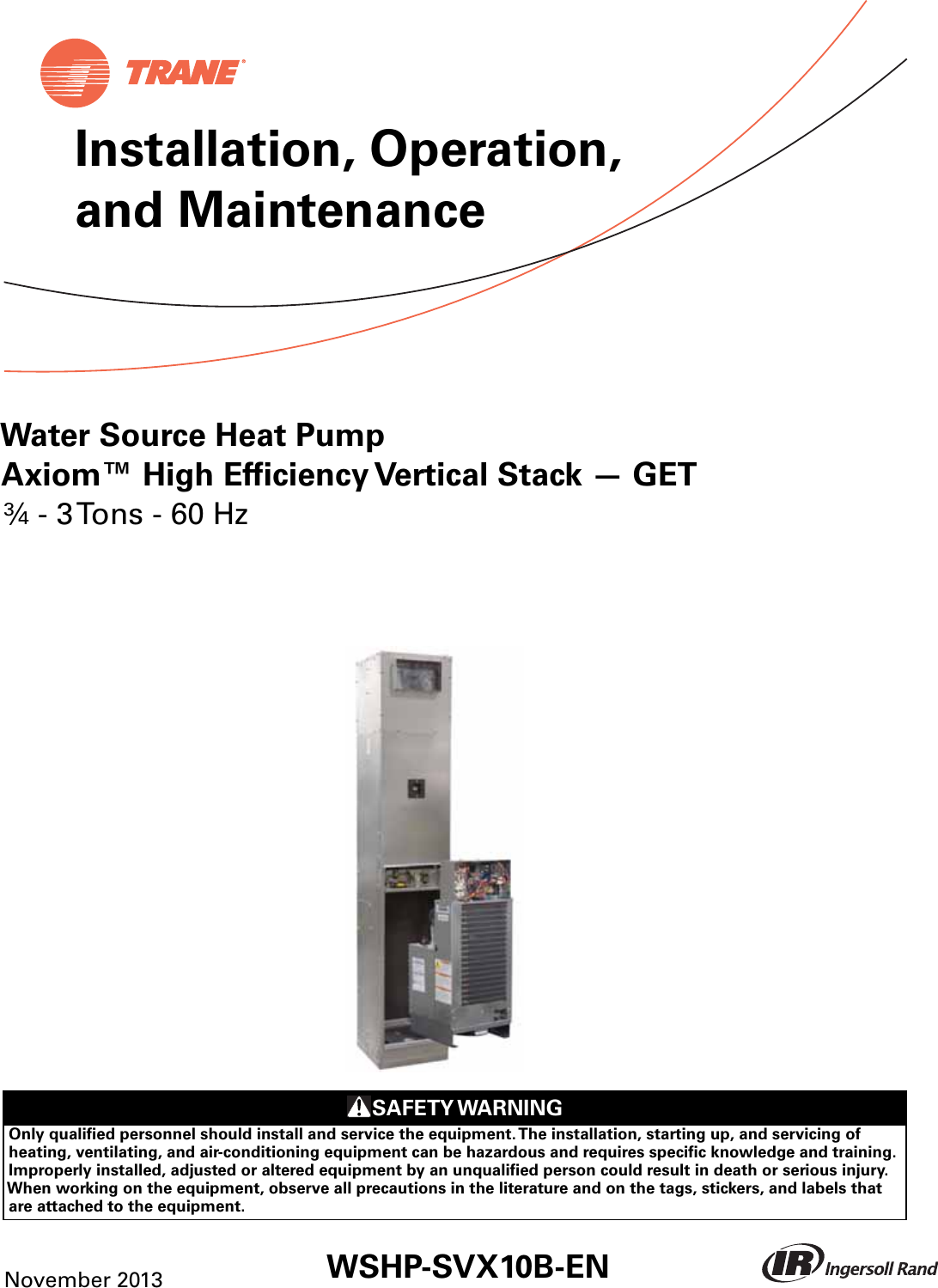 Trane Vertical Stack Wshp Installation And Maintenance Manual ...