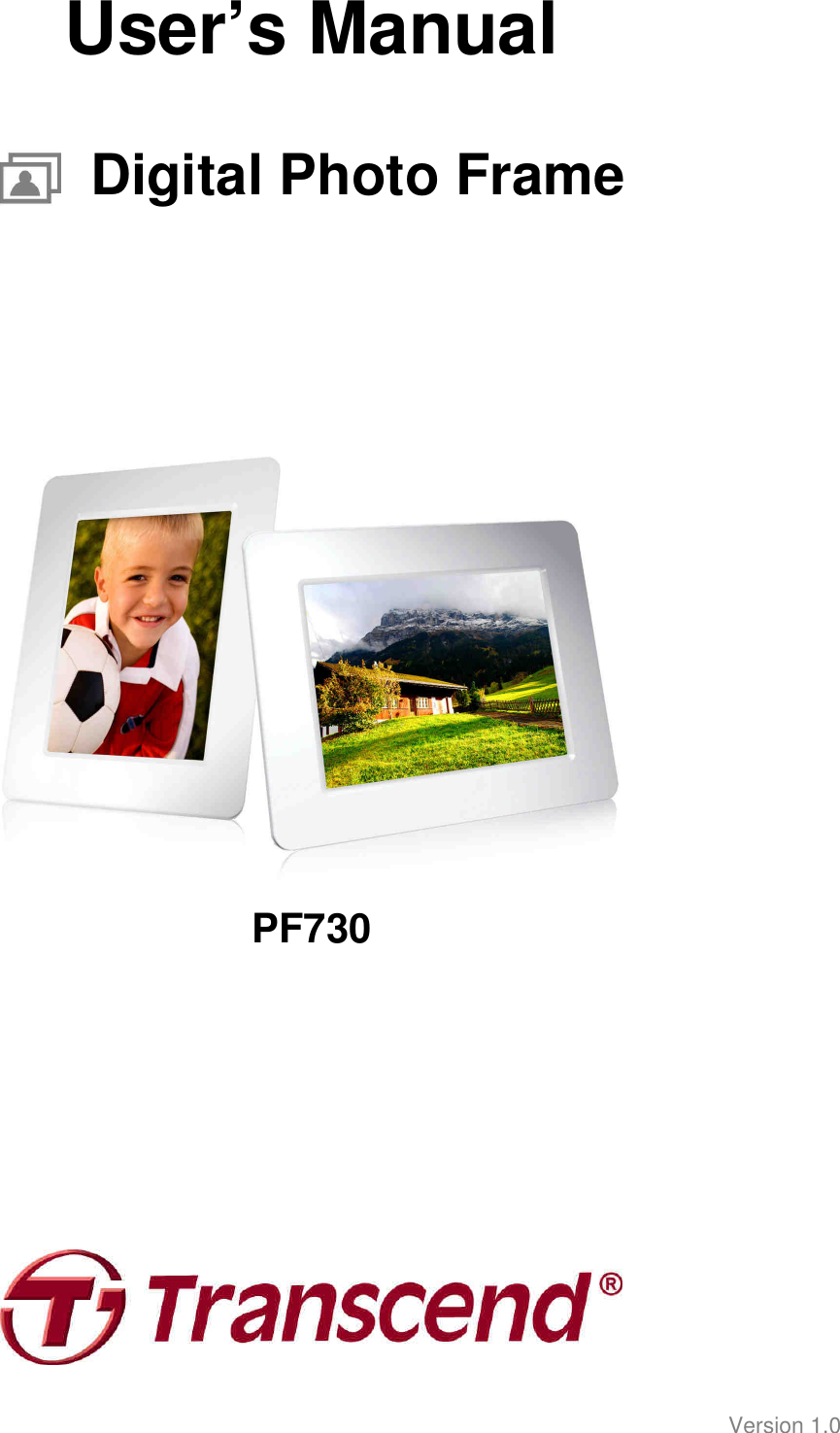 Transcend Information Pf730 Users Manual EN