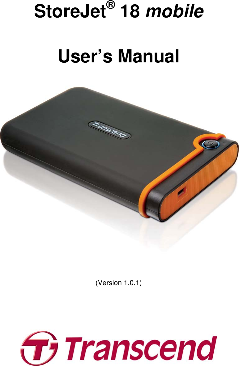 Transcend Information Storejet 18 Mobile Users Manual SJ18M EN