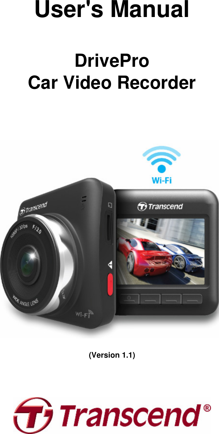 Transcend Drivepro 200 Users Manual CVR_EN_v1.1