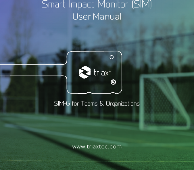 Triax Technologies SIMG Impact force remote sensor User Manual