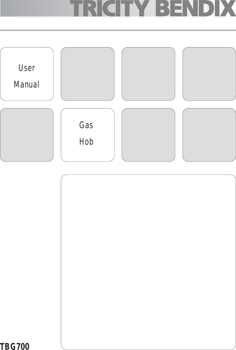 Tricity Bendix Tbg700 Users Manual 74 6903.PC.uk.pmd