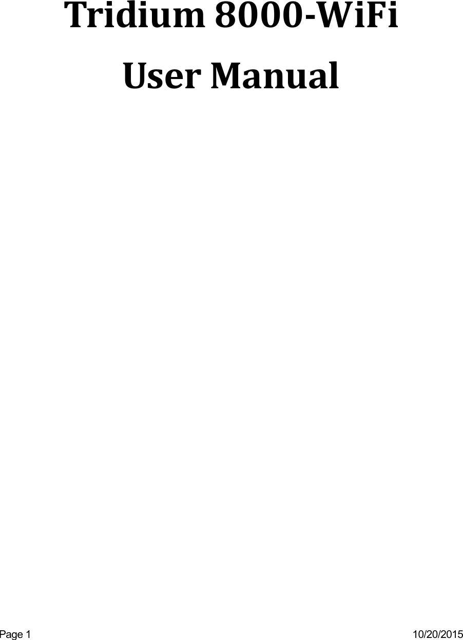 Tridium 12977 8000-WiFi Module User Manual Rev 7