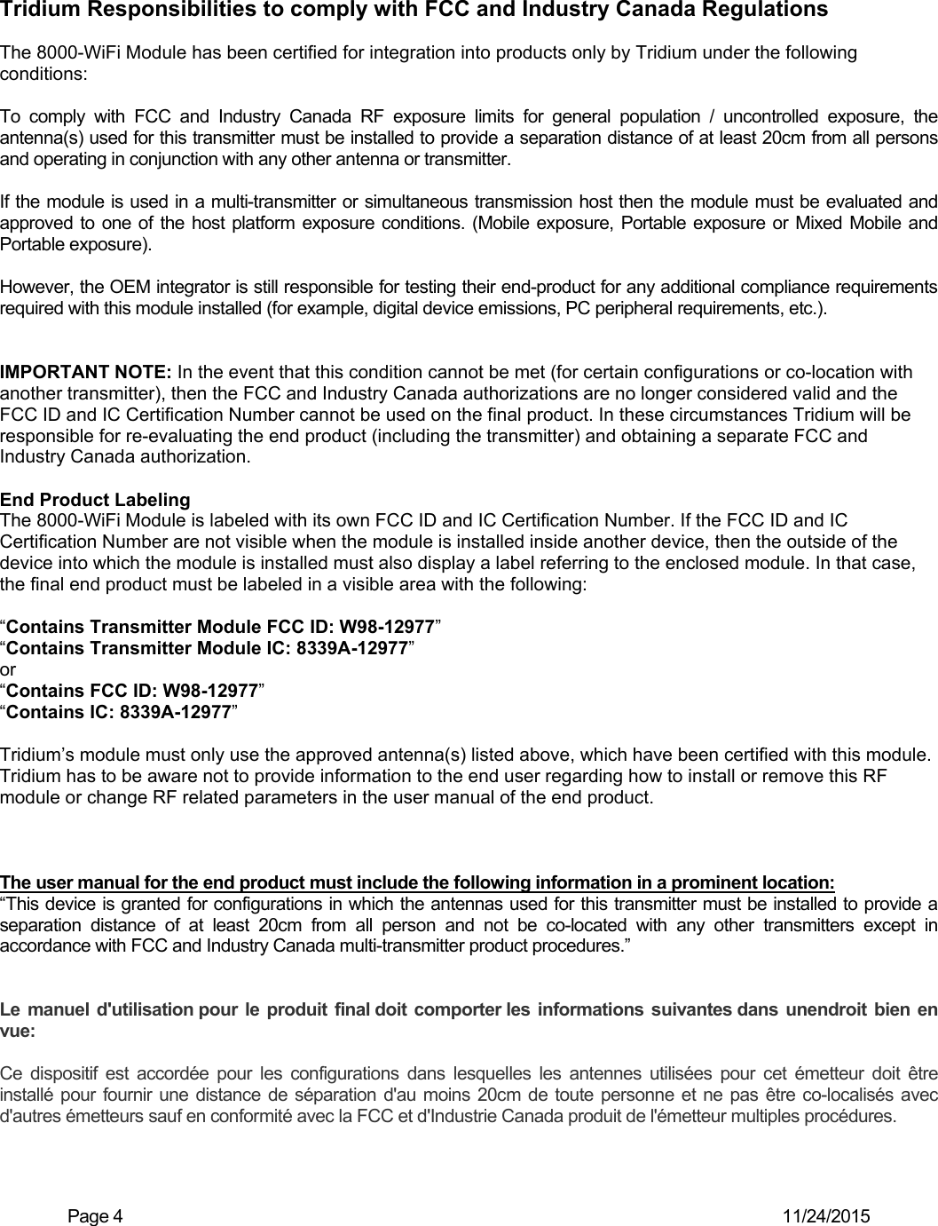 Tridium 12977 8000-WiFi Module User Manual Rev 7