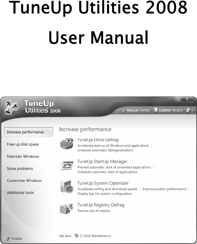 Tuneup Utilities 2008 Users Manual