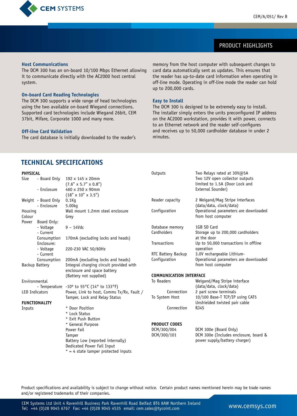 Tyco Intelligent 2 Door Controller Dcm 300 Users Manual