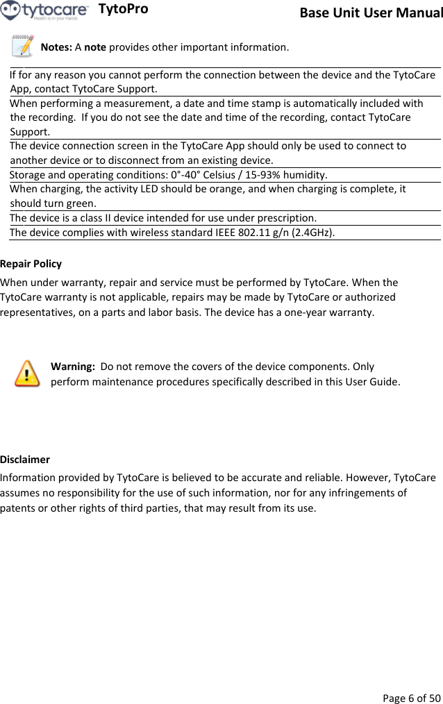 Tyto Care K160401 Electronic medical device that enables wireless ...