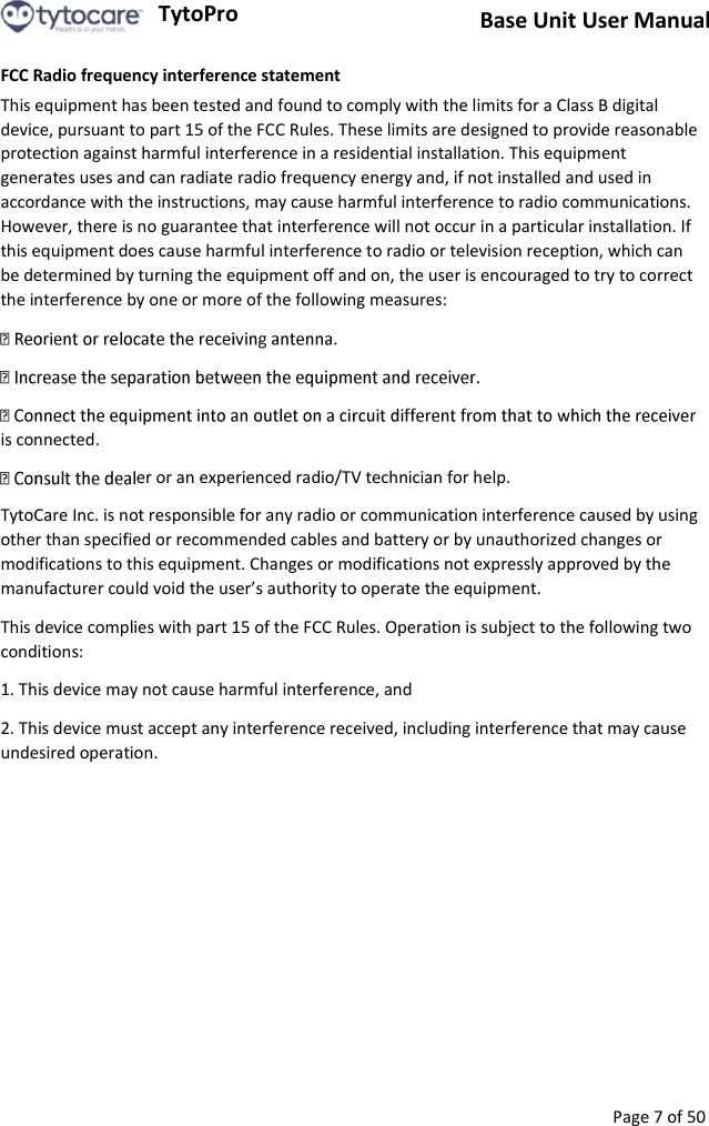 Tyto Care K160401 Electronic medical device that enables wireless ...