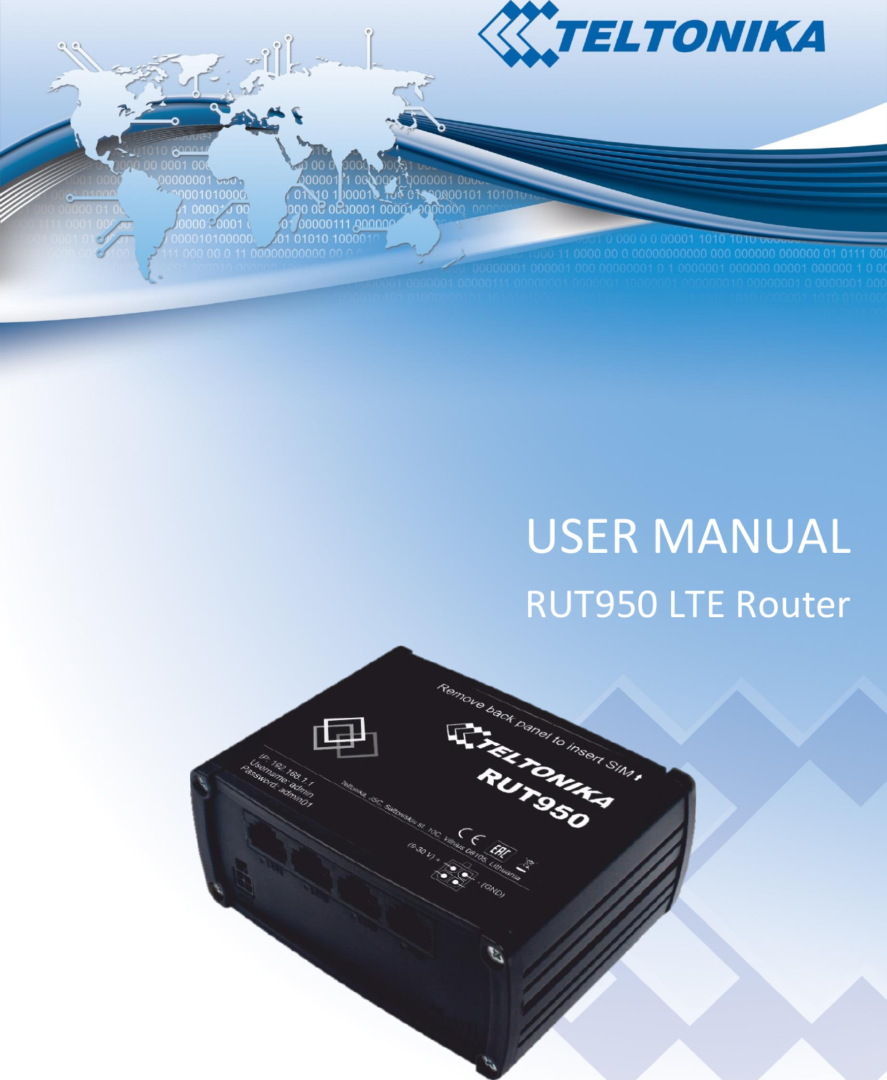 UAB Teltonika RUT950A LTE Router User Manual