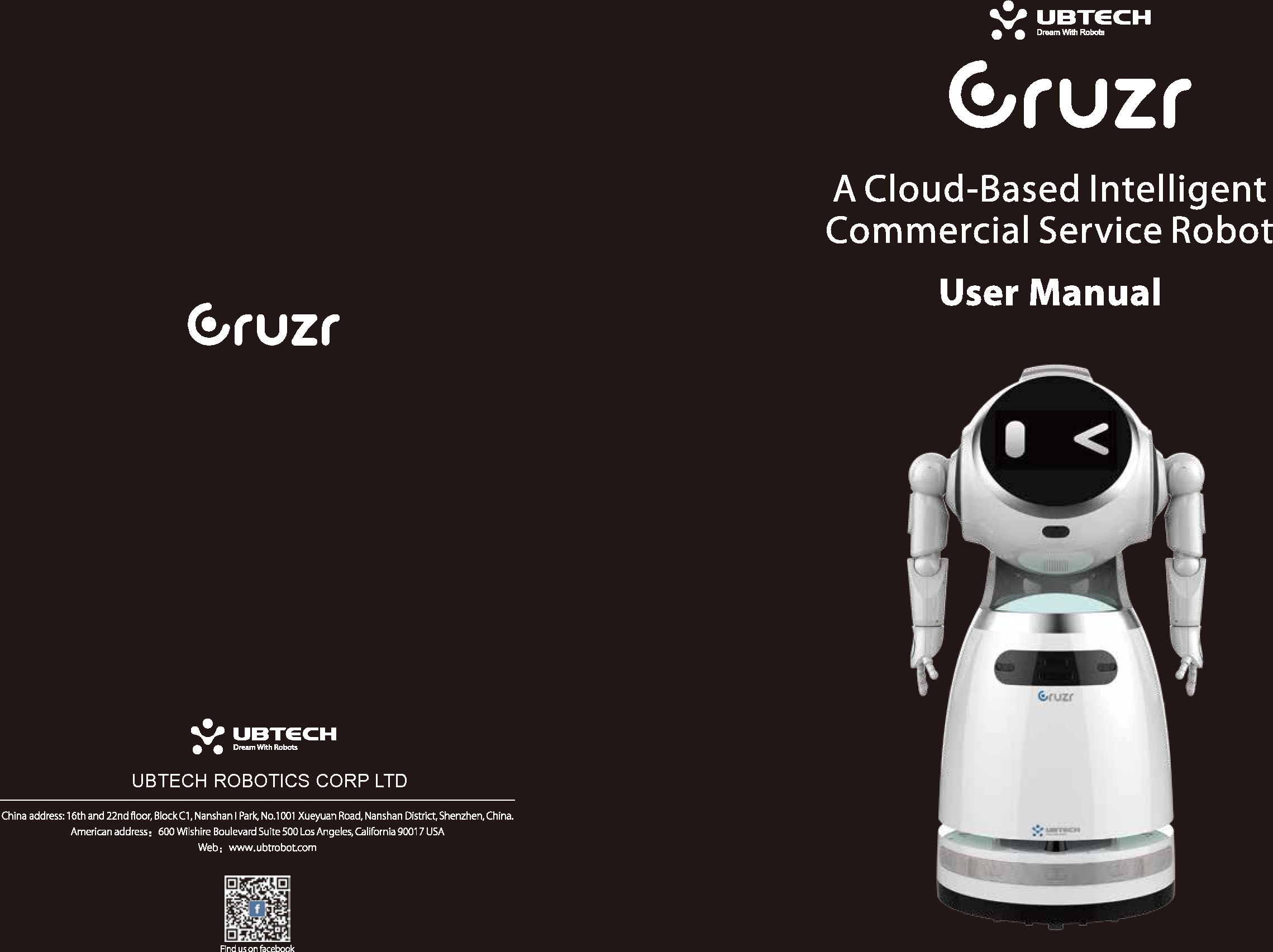 UBTECH ROBOTICS 03H18001 Cruzr Robot User Manual Cruzr 1s A 20190716