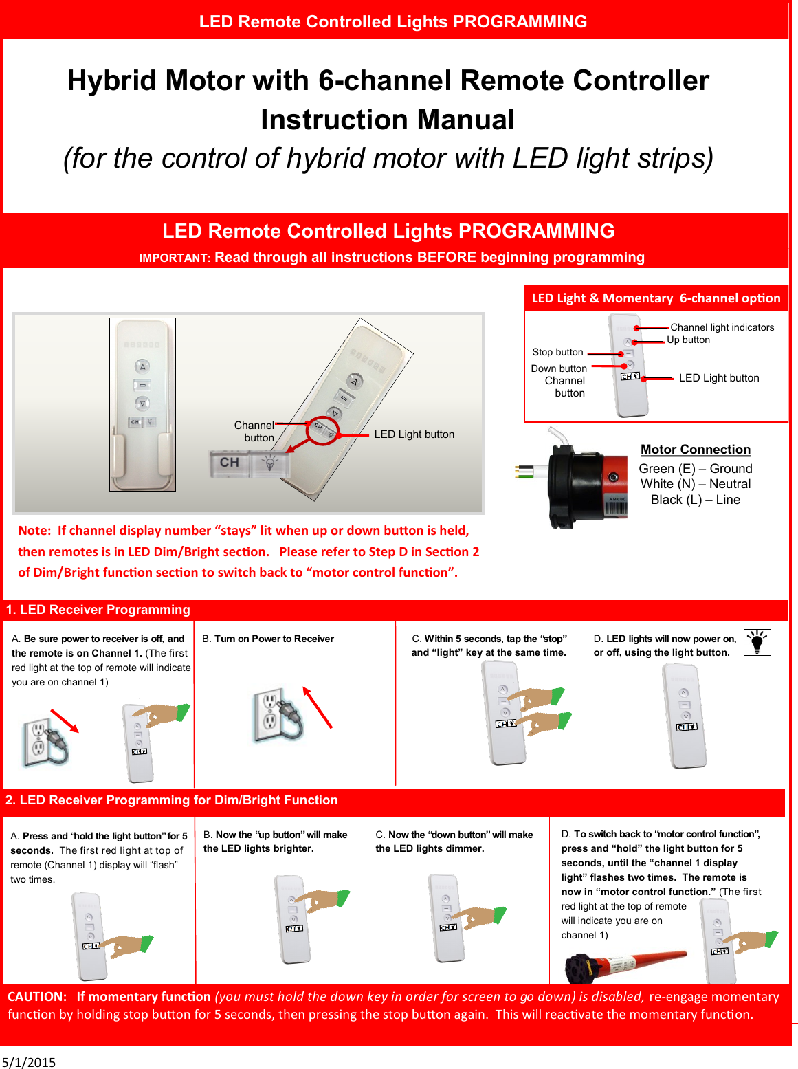 USA Shutter MaestroShield 11HH06L Forest Diamond RF remote User Manual