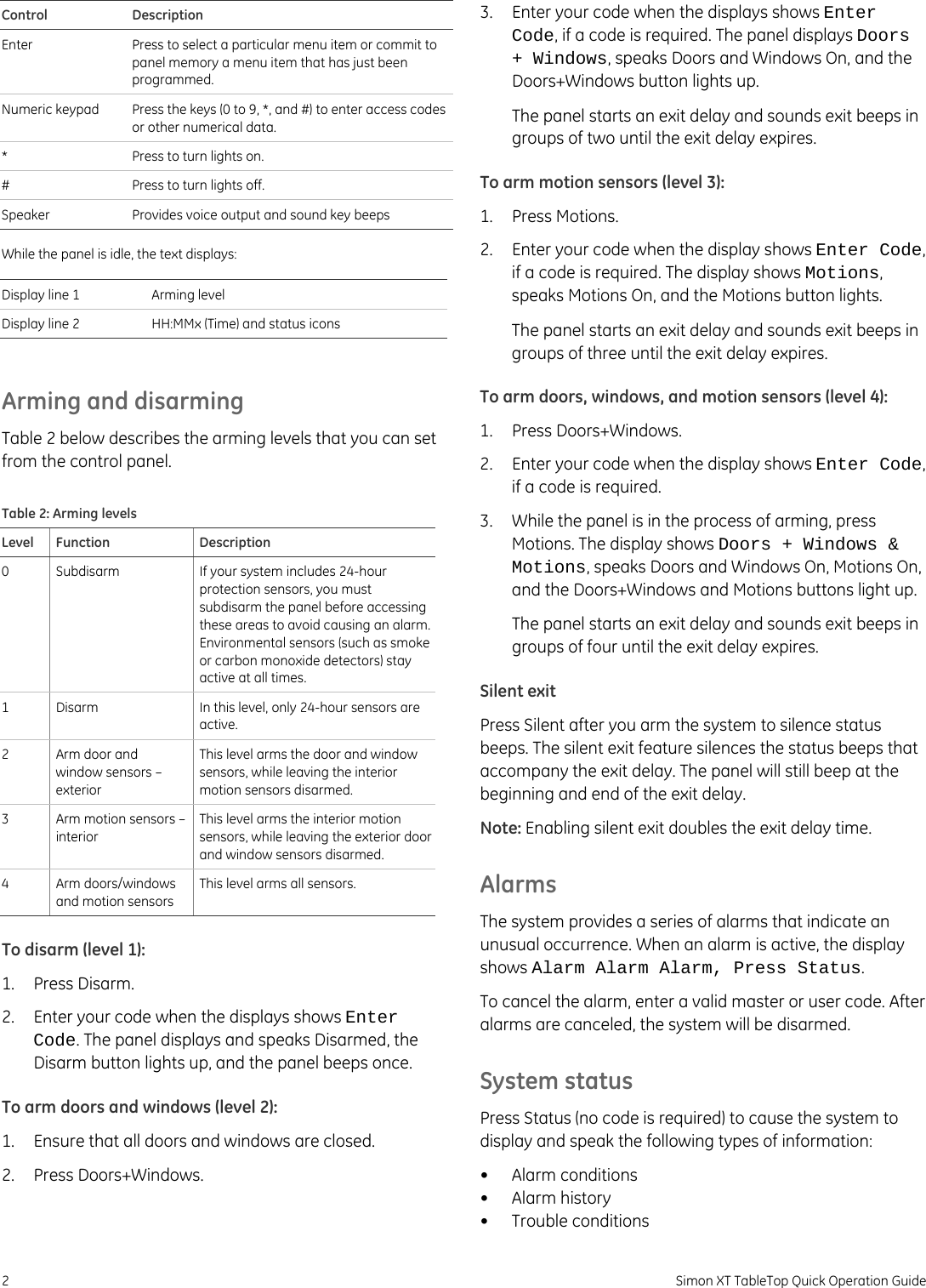 UTC Fire And Security Americas 801 IXT2 Simon IXT TT User Manual Simon 
