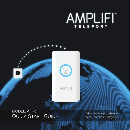 Ubiquiti Networks AFT AMPLIFI Teleport User Manual AmpliFi Teleport AFi RT Quick Start Guide